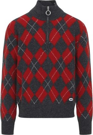 Ami Pullover mit Rei&szlig;verschlusskragen - - Knitwear - Herren - Mehrfarbig - L
