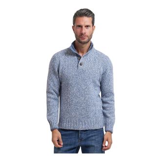 Gran Sasso Pull &agrave; col montant - Homme - Pulls - Bleu - Taille: L