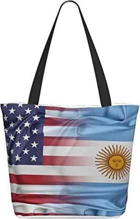 AOOEDM Sac &agrave; provisions pour femme drapeau Argentine &Eacute;tats-Unis 13 x 11 x 7 po. Le cadeau parfait pour la Saint-Valentin. Cest de la Saint-Valentin pour mama