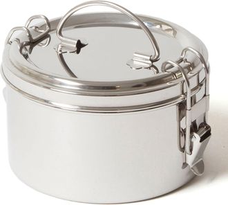 Eco Brotbox | Tiffin Bowl | Runde Lunchbox aus Edelstahl | 1400 ml