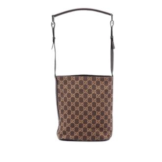 Gucci Sac bandouli&egrave;re en toile Pre-owned - Femme - Pre-owned - Brun - Taille: ONE Size