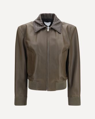 Bottega Veneta Glossy leather Jacket Female 40