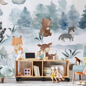 OEM Carta Da Parati Artgeist Forest Games Multicolore 350x256 Cm