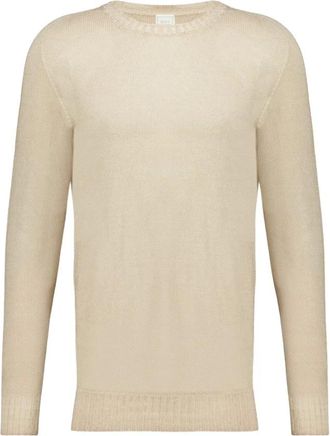120% Lino Homme, Pulls, Beige, Taille: XL Pull en maille de lin