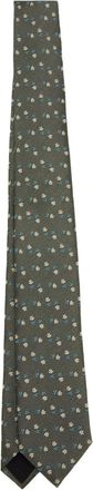 BOSS cravate à fleurs - Vert