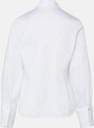 Comma Langarmbluse Bluse Bluse aus Stretch-Popeline mit abnehmbarem Krawatten-Detail