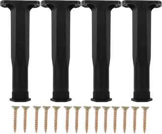 Lurrose 4 St&uuml;ck Verstellbare M&ouml;belbeine H&ouml;henverstellbar Stabile Kunststoff F&uuml;&szlig;e mit Schrauben f&uuml;r Bett Sofa Schrank Badm&ouml;bel Ersatzst&uuml;tzf&uuml;&szlig;e f&uuml;r Unebene B&ouml;de