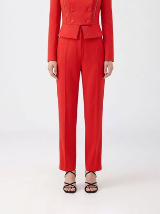 Elisabetta Franchi Mittelhohe Slim-Fit Skinny-Hose aus Cr&ecirc;pe