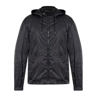 Alexander McQueen Leichte Jacke mit abnehmbarer Kapuze - - Jackets - Herren - Schwarzk - 2XL