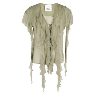 Erika Cavallini Semi Couture Damen, Blusen & Hemden, Gr&uuml;n, MGr&ouml;&szlig;e
