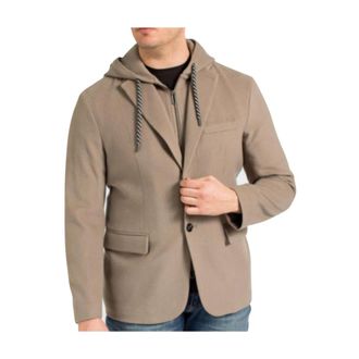 Armani Kaschmirwolle Kapuzenstadtjacke - - Jackets - Herren - Beige - M