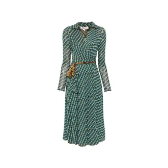 Diane Von F&uuml;rstenberg Femme, Robes, Vert, Taille: 36 FR Robe portefeuille