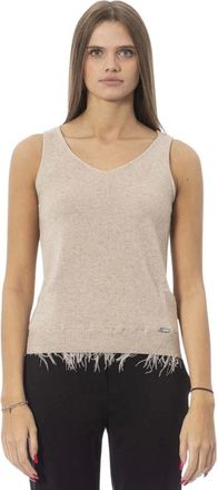Baldinini Femme, Tops, Beige, Taille: 40 FR D&eacute;bardeur &agrave; col en V