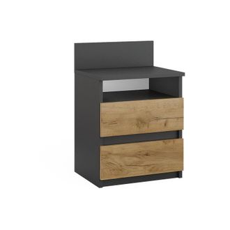 Vicco Table de chevet Monty, Anthracite, 39.6 x 59.1 cm