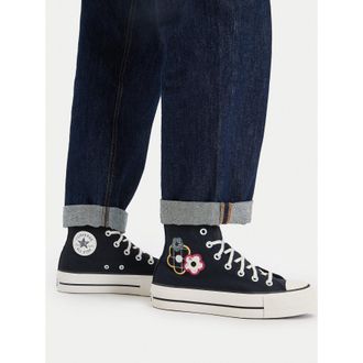 Converse Sneakers aus Stoff Converse Chuck Taylor All Star Lift Platform Floral Patchwork A15534C Schwarz