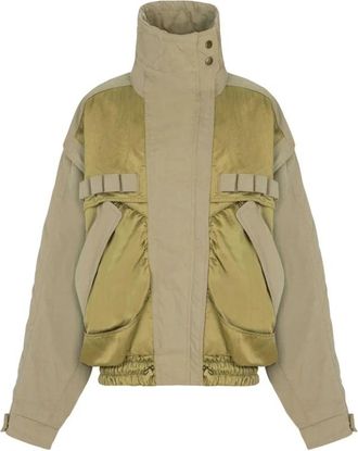 Balmain Bomberjacke aus Baumwolle und Twill - - Jackets - Damen - Gr&uuml;n - XS