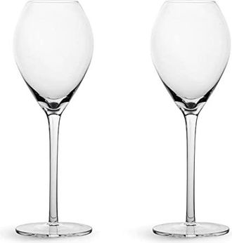 Sagaform Kitchen Champagner-Set 2-teilig aus Glas in der Farbe Transparent 20cl, Ma&szlig;e: 7cm x 7cm x 20cm, 5018264