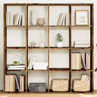 vidaXL B&uuml;cherregal Altholz-Optik 137,5x29x137,5 cm Holzwerkstoff Vidaxl