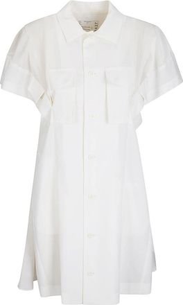 sacai Robe Courte - Cr&egrave;me