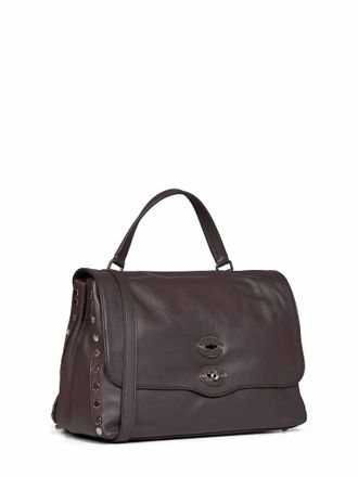 Zanellato Womens Handbag Postina Medium Brown Bovine Leather Handbags Hand Bags