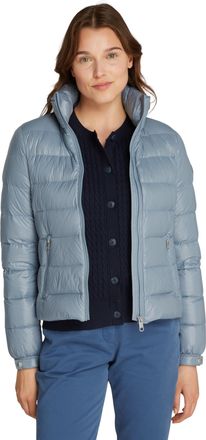 Tommy Hilfiger Damen Steppjacke Down Feminine Gloss Leicht, Blau (Flint Blue), XL