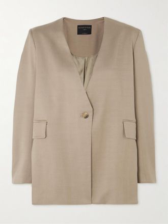Mother Of Pearl + Net Sustain Blazer Aus Twill Aus Einer Tencel-lyocell-mischung - Neutral