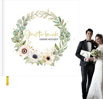 Generic G&auml;stebuch f&uuml;r Hochzeitsempfang, Hochzeitssammelalbum f&uuml;r Schilder, Einschreibbuch f&uuml;r Hochzeitsfeiern, einzigartiges G&auml;stebuch f&uuml;r elegante Partys