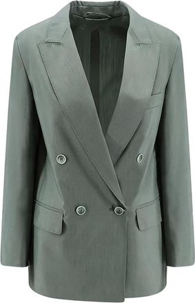 Max Mara Femme, Vestes, Vert, Taille: 36 FR Mxmalbata Blazer