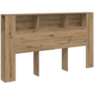 vidaXL Kopfteil mit Ablagen Artisan-Eiche 180x18,5x102,5 cm Vidaxl