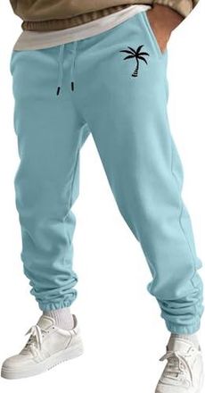 Generic Pantalon de jogging pour homme coupe droite pour entra&icirc;nement et usage quotidien Taille &eacute;lastique Pantalon de surv&ecirc;tement extensible confortable, bleu