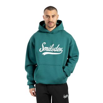 Smilodox Hoodie Herren Lorik, Kapuzenpullover mit gro&szlig;em Frontprint auf der Brust, weichem und flauschigem Stoff, K&auml;ngurutasche Pulli, sportliches Sweatshirt f