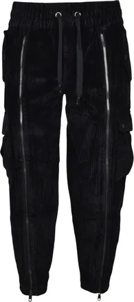 Dolce & Gabbana Homme, Pantalons, Noir, Taille: 2XL Pantalon Cargo en Velours C&ocirc;tel&eacute;