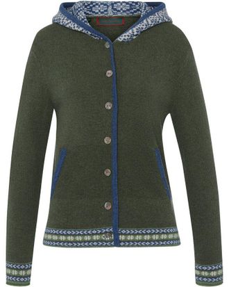 Reitmayer Strickjacke Jacquard-Cardigan mit Kapuze