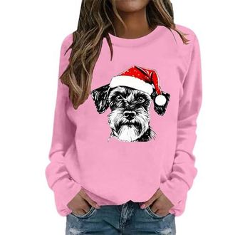 Generic Sweat-Shirt décontracté col Rond pour Femmes Confortable et Doux en Polaire imprimé Tendance Parfait pour Le Quotidien et Les Vacances (XXXL)