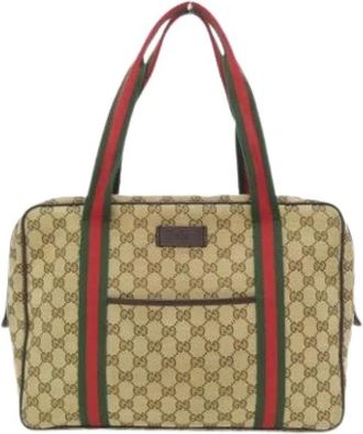 Gucci unisex, Pre-owned, Beige, Taille: ONE Size Sac &agrave; main GG Canvas Vintage Pre-owned