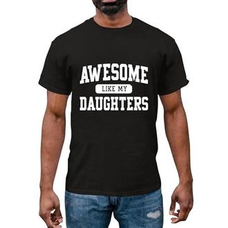 Generic DENGJIAMY T-shirt &agrave; manches courtes pour homme avec col rond et inscription &laquo; Awesome Like My Daughter &raquo;, Noir 06, 3XL