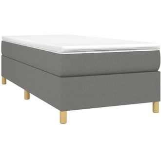 vidaXL Sommier &agrave; lattes de lit Gris fonc&eacute; 90x200 cm Tissu