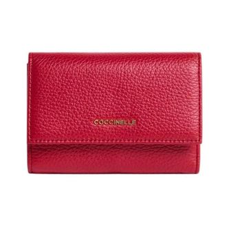 Coccinelle Femme, Accessoires, Rouge, Taille: ONE Size Metallic Soft Medium Wallet