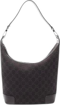 Gucci Sac bandouli&egrave;re en toile et cuir GG Pre-owned - Femme - Pre-owned - Brun - Taille: ONE Size