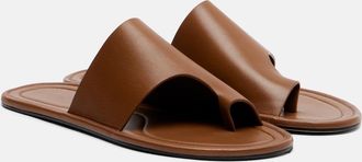 The Row Mules Malick Thong en cuir