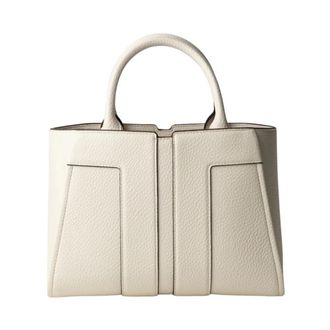 Elisabetta Franchi Shopper mit Kontrastpaspeln - - Bags - Damen - Wei&szlig; - ONE SIZE