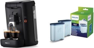 Philips Philips Senseo Maestro Kaffeepadmaschine mit Kaffeestärkewahl und Memo-Funktion & Wasserfilter für Espressomaschine, Kein Entkalken bis 5000 Tassen, D