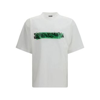 Balenciaga Messy Spray T-shirt - - Tops - Herren - Wei&szlig; - M