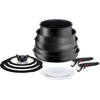 T-fal Topf- und Pfannen-Set schwarz 12-teilig