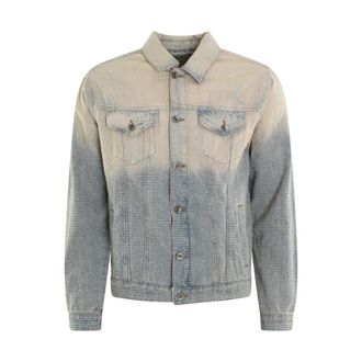 Flaneur Faded Tweed Denim Jacke - - Jackets - Herren - Beige - L