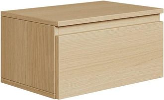 Selsey Selsey Bemmi - Wandnachttisch mit Schublade, Eiche Lindberg, 49 cm