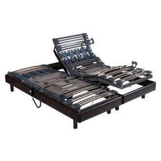 Bultex Sommier electrique Bultex POP ART SIGMA 2x80x200 Cerisier Lattes et Plots