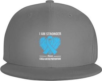 Generic Je suis Plus Fort Que La Pr&eacute;vention De La Maltraitance Infantile Homme Femme Snapback Chapeau Mode Casquette De Baseball R&eacute;glable Casquette Hip Hop po