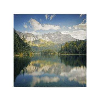 artboxONE Poster 60x60 cm Reise Eibsee im Zugspitzland - Bild Eibsee Garmisch Zugspitze