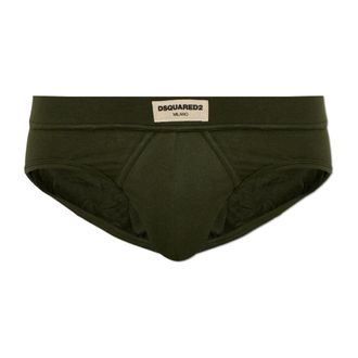 Dsquared2 Homme, Sous-v&ecirc;tements, Vert, Taille: S Logo Briefs